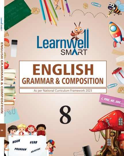 HF LEARNWELL SMART ENGLISH GRAMMAR & COMPOSITION CBSE CLASS-8 (2024) – MBD Books