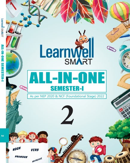 HF LEARNWELL SMART ALL IN ONE CLASS 2 SEM 1 CBSE (E) 2024 – MBD Books