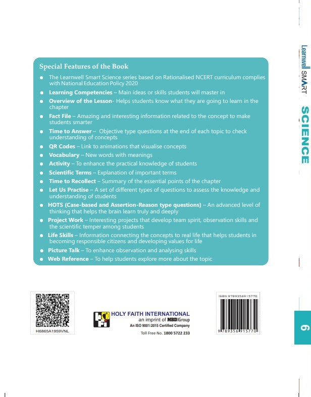 HFI LEARNWELL SMART SCIENCE CLASS-6 (2025-2026) – MBD Books