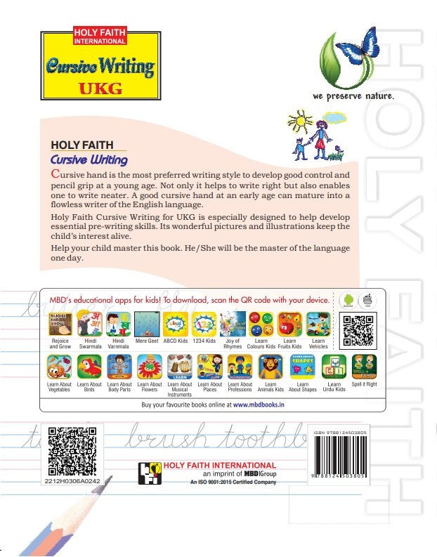 Holy Faith Cursive Writing (Ukg) – MBD Books